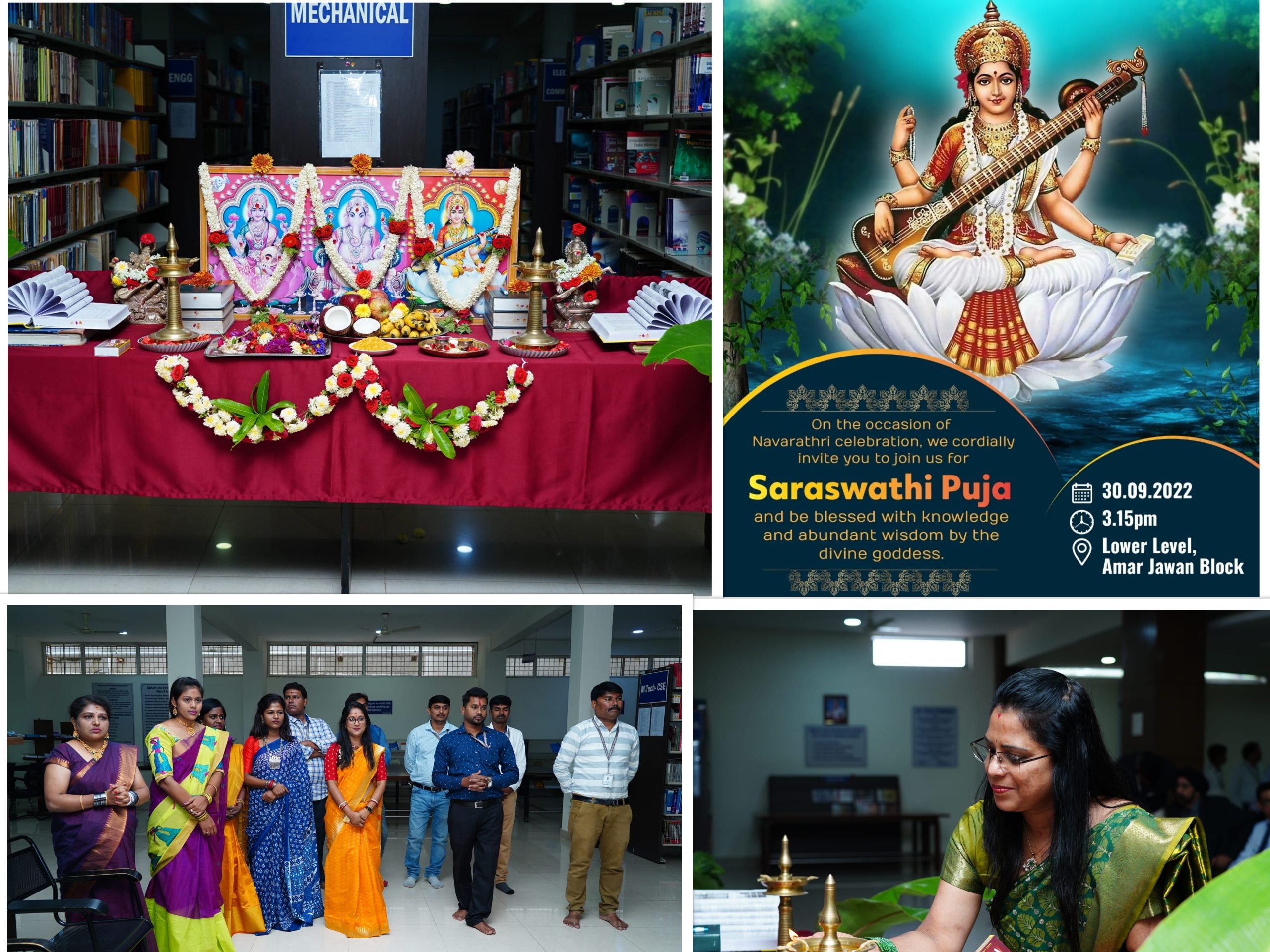 Saraswatihi Puja - Library - New Horizon College of Engineering